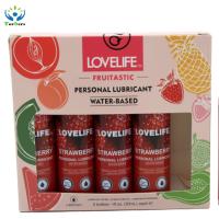 China Fruit Flavor Water Based Edible Sex Lubricant 30ml Anal Vaginal Oral Gel CE MSDS for sale