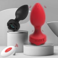 China Silicone 10 Vibration Modes Remote Control Butt Plug Anal Toy for Men for sale