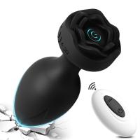 China Wireless Remote Control Prostate Massager Silicone Anal Vibrator for Men Women 10 Speed for sale