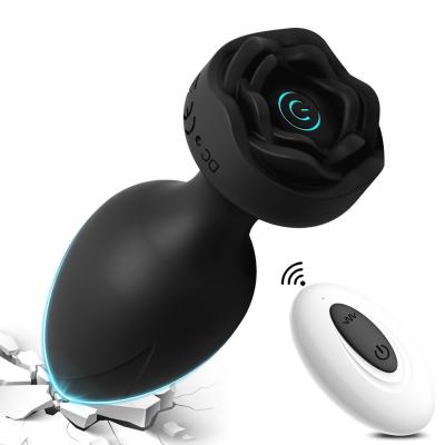 China Wireless Remote Control Prostate Massager Silicone Anal Vibrator for Men Women 10 Speed for sale