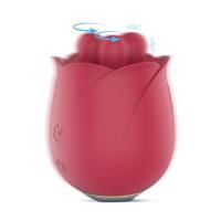 China 2 in 1 Rose Vibrator with Clitoral Suction and Tongue Licking for Women 10 Speed for sale