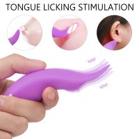 China Silicone Clitoral Vibrator with Tongue Licking 9 Modes Rechargeable IPX7 Waterproof Sex Toy for sale