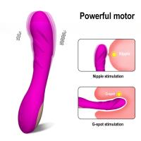 China 12 Frequency Silicone Vibrator for Women USB Rechargeable 17.8cm AV Dildo Vibrating Sex Toy for sale