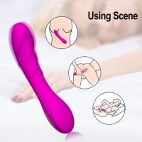 China 12 Frequency Silicone Vibrator for Women USB Rechargeable 17.8cm AV Dildo Vibrating Sex Toy for sale