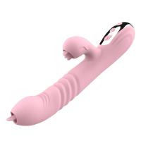 China 20 Speed G Spot Tongue Lick Dildo Vibrator Silicone Waterproof Clitoris Stimulator Vagina Massager Sex Toys for Women 250mm for sale