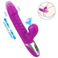 China Medical Grade Silicone Rabbit Vibrator 10 Sucking Thrusting Modes USB Rechargeable G Spot Stimulator for Women for sale