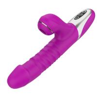 China Medical Grade Silicone Rabbit Vibrator 10 Sucking Thrusting Modes USB Rechargeable G Spot Stimulator for Women for sale