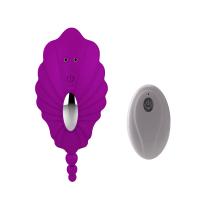 China Silicone Butterfly Wearable Vibrator Rechargeable Remote Control 10 Vibration Modes 10.7cm for sale