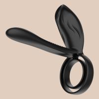 China Couples Penis Ring Prostate Clitoris Massager Vibrator 10 Speeds Rechargeable for sale