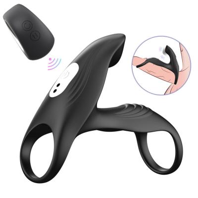 China Male Sperm Lock Ring Delay Training Vibration Set Couple Resonance Emotional Adult Products 220mAh USB Magnetic Charging for sale