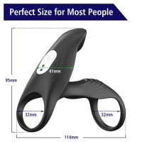 China Male Sperm Lock Ring Delay Training Vibration Set Couple Resonance Emotional Adult Products 220mAh USB Magnetic Charging for sale
