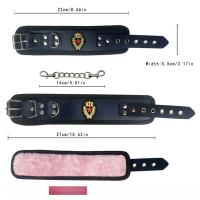 China 11 Piece Deep Blue BDSM Bondage Set PU Metal Role Play Sex Toys for Men Women 520g for sale