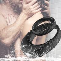 China Silicone Penis Ring for Men Ejaculation Delay Cock Ring Adult Sex Toy Black for sale
