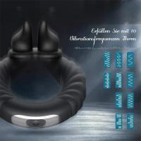 China Wholesale Silicone Remote Control Vibrating Cock Ring for Couples Black Adult Sex Toy for sale