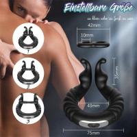 China Wholesale Silicone Remote Control Vibrating Cock Ring for Couples Black Adult Sex Toy for sale
