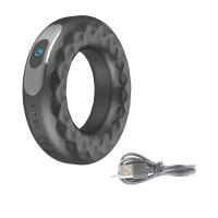 China USB Rechargeable Silicone Cock Ring 10 Speeds Male Delay Ejaculation Device for sale