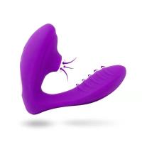 China Silicone Clitoris Sucking Vibrator with 10 Modes USB Rechargeable G Spot Massager 134mm for sale