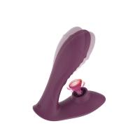China Medical Silicone Rechargeable Sucking Vibrator 10 Vibration Modes Purple Rose Red Female Sex Toy for sale