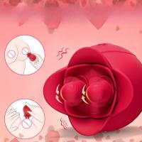 China Soft Medical Silicone Rose Vibrator Tongue Licking Mini Clitoral Stimulator 10 Modes 350mAh for sale