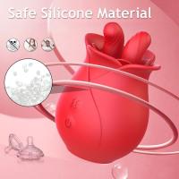 China Soft Medical Silicone Rose Vibrator Tongue Licking Mini Clitoral Stimulator 10 Modes 350mAh for sale