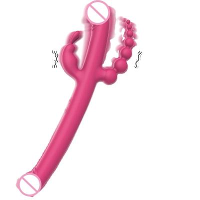 China Double Ended Dildo 18 Inch Dual Sided Silicone Sex Toy for Women Lesbian G Spot Stimulation for sale