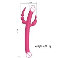 China Double Ended Dildo 18 Inch Dual Sided Silicone Sex Toy for Women Lesbian G Spot Stimulation for sale