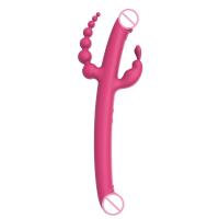 China Double Ended Dildo 18 Inch Dual Sided Silicone Sex Toy for Women Lesbian G Spot Stimulation for sale