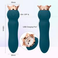 China Rechargeable Crown Bullet Vibrator Safe Silicone 10 Frequency G Spot Clitoral Stimulator 130mm for sale