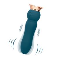 China Rechargeable Crown Bullet Vibrator Safe Silicone 10 Frequency G Spot Clitoral Stimulator 130mm for sale