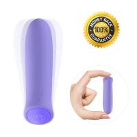 China USB Rechargeable Silicone Bullet Vibrator 7 Modes IPX7 Waterproof G Spot Massager 85mm for sale