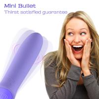 China USB Rechargeable Silicone Bullet Vibrator 7 Modes IPX7 Waterproof G Spot Massager 85mm for sale