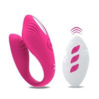 China Remote Control U Shape Dual Stimulation Vibrator Silicone 12 Speed USB Rechargeable Couples Sex Toy for sale