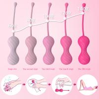 China Rose Silicone Kegel Balls Exercise Tighten Massage Ben Wa Balls for Women Sex Toys for sale