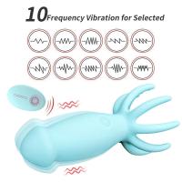 China Remote Control Octopus Vibrator 10 Modes Pink Silicone Anal Plug Clitoral Massager 125mm for sale
