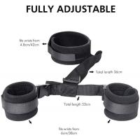 China BDSM Slave Restraint Set PU Metal Collar Wrist Cuffs Mouth Gag 150g SM-009 for sale