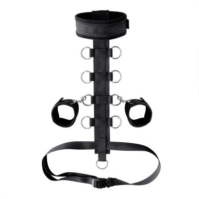 China Adjustable BDSM Bondage Kit Nylon Fabric Handcuffs Restraints for Couples SM Adult Games 0.25kg for sale