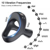 China Medical Silicone Vibrating Cock Ring Penis Ring for Men Strong Vibration Time-lapse Ejaculation Sex Toy for sale