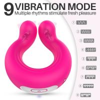 China Waterproof Medical Silicone Vibrating Cock Ring Sex Toy IPX7 77mm for Couples for sale