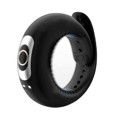 China Black Waterproof Silicone Adjustable Vibrating Penis Ring 10 Modes Delay Ejaculation Sex Toy for sale