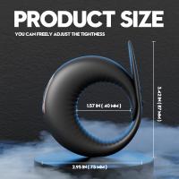 China Black Waterproof Silicone Adjustable Vibrating Penis Ring 10 Modes Delay Ejaculation Sex Toy for sale