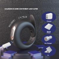 China Black Waterproof Silicone Adjustable Vibrating Penis Ring 10 Modes Delay Ejaculation Sex Toy for sale