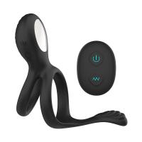 China Remote Control Masturbator with Delay Ejaculation Penis Ring 7 Vibration Modes 65g Silicone Sex Toy for Men for sale
