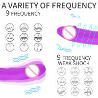 China Remote Control Vibrating Double Dildo Silicone Sex Toy for Women 304mm 9 Modes for sale