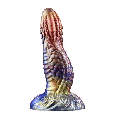 China Colorful TPE Silicone Monster Dildo 20cm Realistic Suction Cup Anal Dragon Dildo for Women Adult Sex Toy for sale