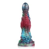China Custom Color Silicone Dildo Handmade Huge Anal Plug Dragon Monster Alien Dildo 21.5x4.8cm for sale