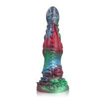 China Custom Color Silicone Dildo Handmade Huge Anal Plug Dragon Monster Alien Dildo 21.5x4.8cm for sale