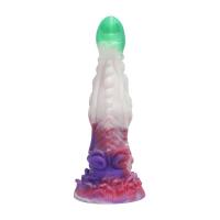 China Custom Color Silicone Dildo Handmade Huge Anal Plug Dragon Monster Alien Dildo 21.5x4.8cm for sale