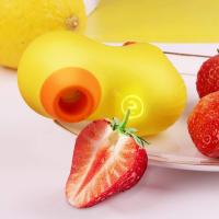 China Mr. Duck Silicone Breast Sucking Sex Toy with 7 Vibration Modes Yellow for sale
