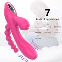 China 3 in 1 Clitoris Sucking Vibrator Anal Beads Dildo for Women Vagina Clit Stimulator Wearable Sex Toy 10 Speed for sale