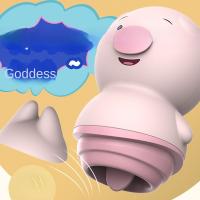 China Pig Tongue Licking Vibrator USB Rechargeable Clitoris Stimulator 6 Frequency Modes Silicone Sex Toy for sale